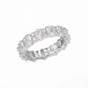 RACHELMENT Sterling Oval And Round Stone Ring - Silver
