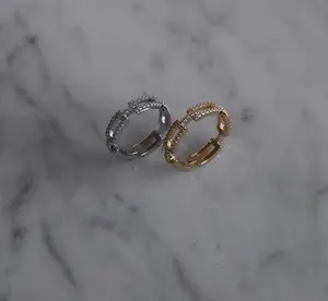 RACHELMENT Anya Pave Cubic Zirconia Ring - Gold