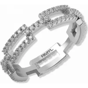 RACHELMENT Anya Pave Cubic Zirconia Ring - Silver