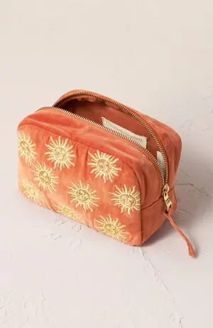 ELIZABETH SCARLETT Sun Goddess Velvet Makeup Bag