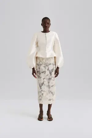 MALINA Vendela Balloon Sleeve Blouse - Ivory