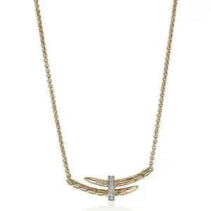 John Hardy Pavé Diamond Spear Station Necklace - Gold