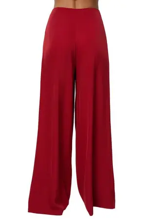 JLUXLABEL Serenade Crop Top And Wide Leg Pants - Red