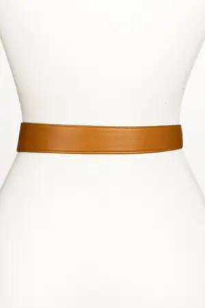 RAINA BELTS Sheila Knot Leather Belt - Camel