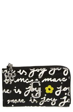 Marc Jacobs The Joy Top Zip Multi Snapshot Wallet - Black Multi