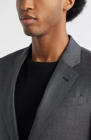 Emporio Armani Wool Herringbone Sport Coat