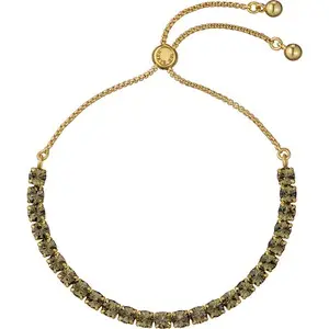 Ted Baker London Melrah Crystal Tennis Bracelet - Gold Tone/black Crystal