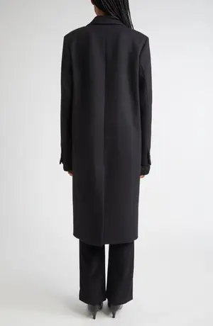 TOTEME Classic Wool Blend Coat - Black