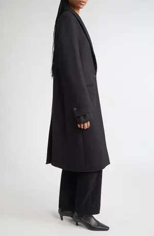 TOTEME Classic Wool Blend Coat - Black