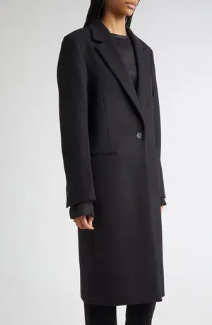 TOTEME Classic Wool Blend Coat - Black