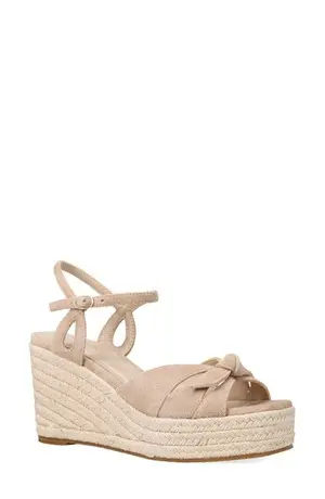 Pelle Moda Elbie Espadrille Platform Wedge Sandal - Latte