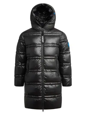 JACK1T R4d Tramline Hooded Long Puffer Coat