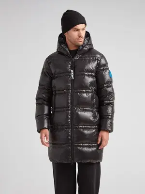 JACK1T R4d Tramline Hooded Long Puffer Coat