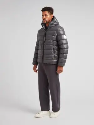JACK1T R4d Tramline Hooded Puffer Jacket - Graphite