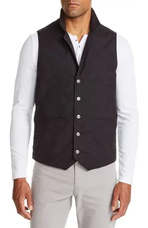 W.R.K Malta Slim Fit Quilted Button-up Vest