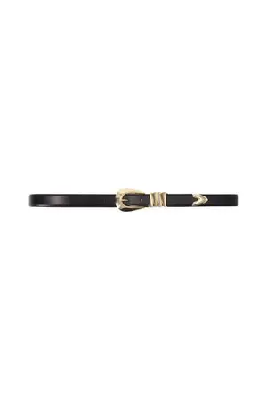 MALINA Azelia Buckle Leather Belt Black