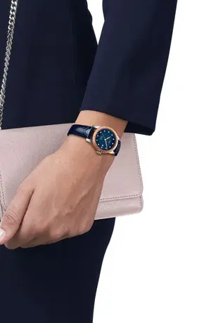 TISSOT Le Locle Diamond Powermatic 80 Watch With Leather Strap