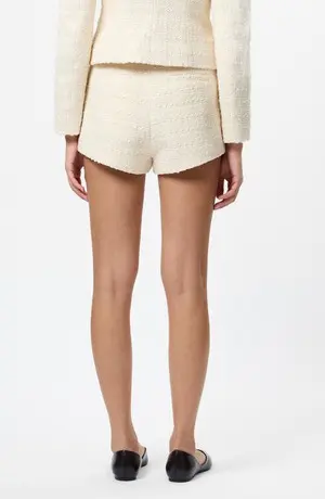 French Connection Structured Tweed Curved Shorts