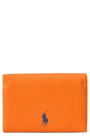Polo Ralph Lauren Polo Play Leather Card Case - Orange Peel