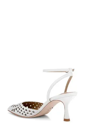Badgley Mischka Omelia Pointed Toe Pumps - White Patent