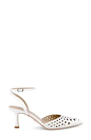 Badgley Mischka Omelia Pointed Toe Pumps - White Patent