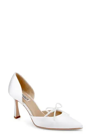 Badgley Mischka Olympic D'orsay Pump - White Satin