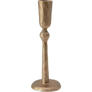 STORIED HOME Tall Hand-forged Metal Taper Holder - Brass