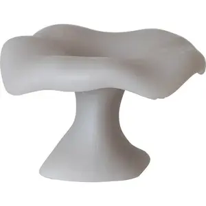 STORIED HOME Unscented Mushroom Shaped Candles - Grey