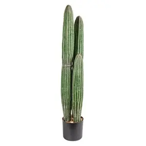 STORIED HOME Round Faux Pachycereus Cactus - Green