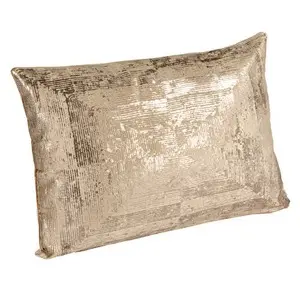 STORIED HOME Aureate Sands Velvet Lumbar Pillow - Tan