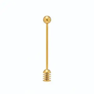 STORIED HOME Stainless Steel Honey Dipper - Gold