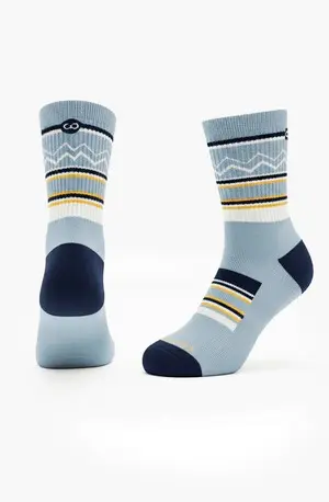 COZY ZERO Performawool Mid-crew Socks - Light Blue
