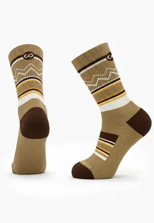COZY ZERO Performawool Mid-crew Socks - Toffee Brown