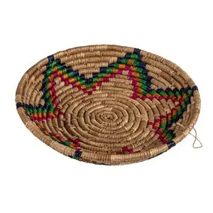 STORIED HOME Hand-woven Seagrass Basket With Star - Natural