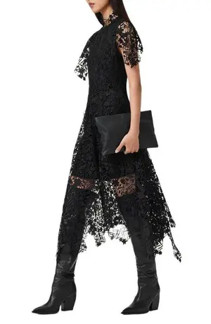ALLSAINTS Saege Lace Midi Dress