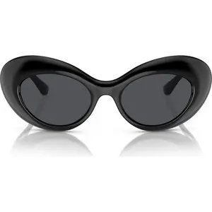Versace 52mm Oval Sunglasses - Black