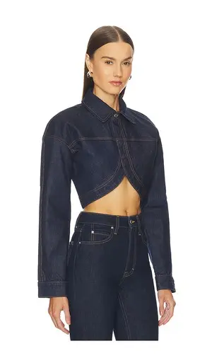 GRLFRND Ella Cropped Denim Jacket