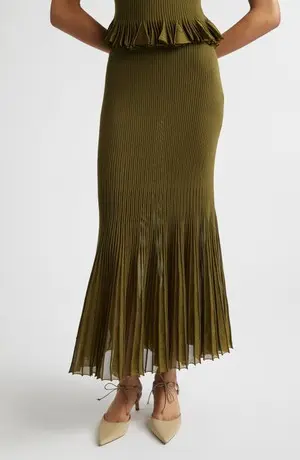 Ulla Johnson Metallic Pleated Skirts