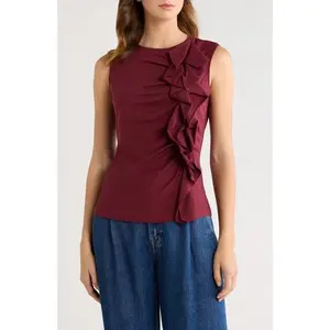 Ulla Johnson Clio Sleeveless Organic Cotton Ruched Top