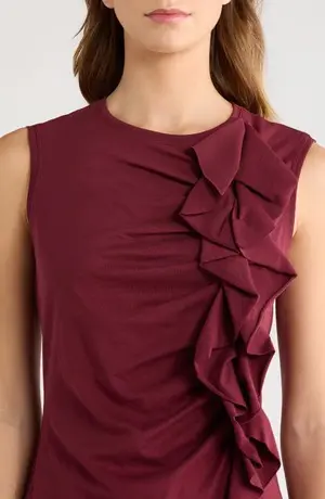Ulla Johnson Clio Sleeveless Organic Cotton Ruched Top