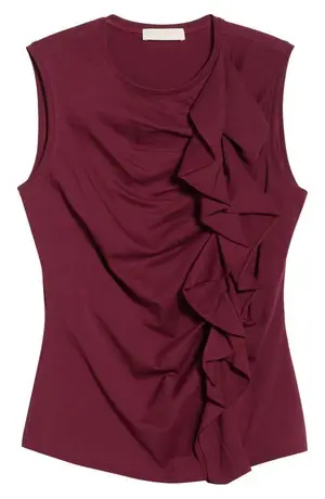 Ulla Johnson Clio Sleeveless Organic Cotton Ruched Top