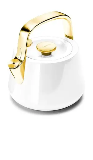 CARAWAY Whistling Tea Kettle In White
