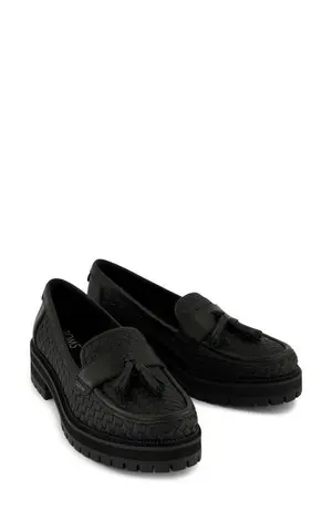 Toms Cara Platform Tassel Loafer - Black