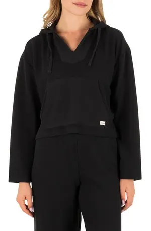 Hurley Positano Ribbed Hoodie - Black