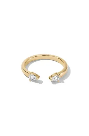 MIRANDA FRYE Lyra Cubic Zirconia Open Ring - Gold