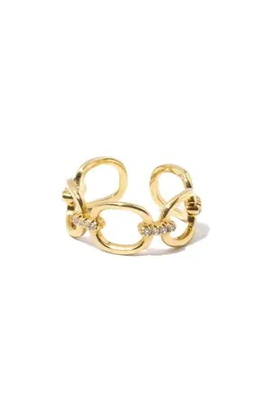 MIRANDA FRYE Kennedy Frozen Link Ring - Gold