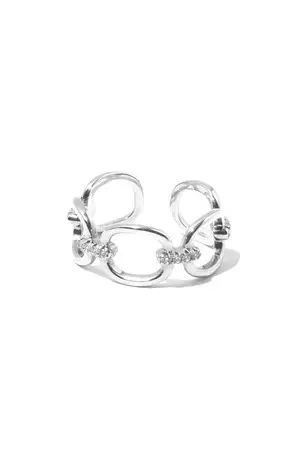 MIRANDA FRYE Kennedy Frozen Link Ring - Silver