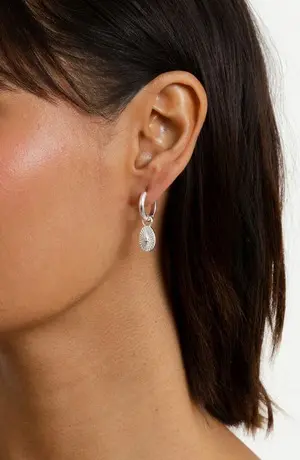 MIRANDA FRYE Amanda Huggie Earrings - Silver