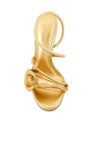 Cult Gaia Cassidy Metallic Gold Stiletto Sandals - Brass