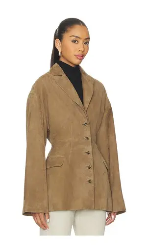 EAVES Salta Suede Jacket - Olive